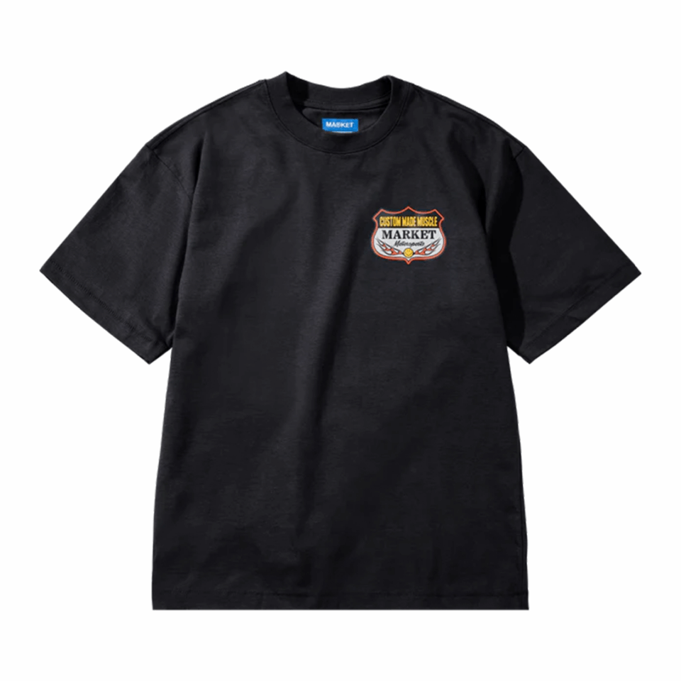 Market Smiley Burnt Rubber Tee – ‘Pirate Black’ – Kicks Lounge